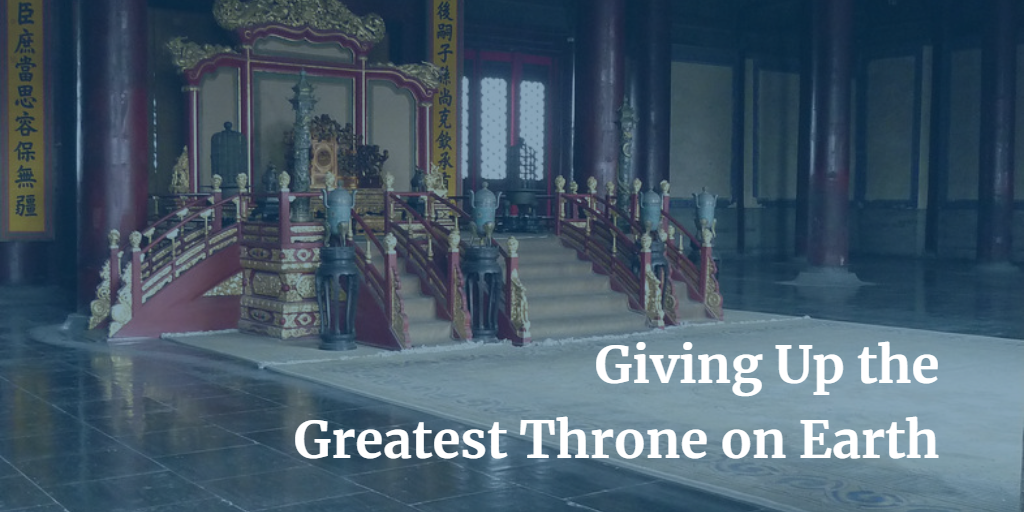 Giving Up the Greatest Throne on Earth – Lynn Pryor